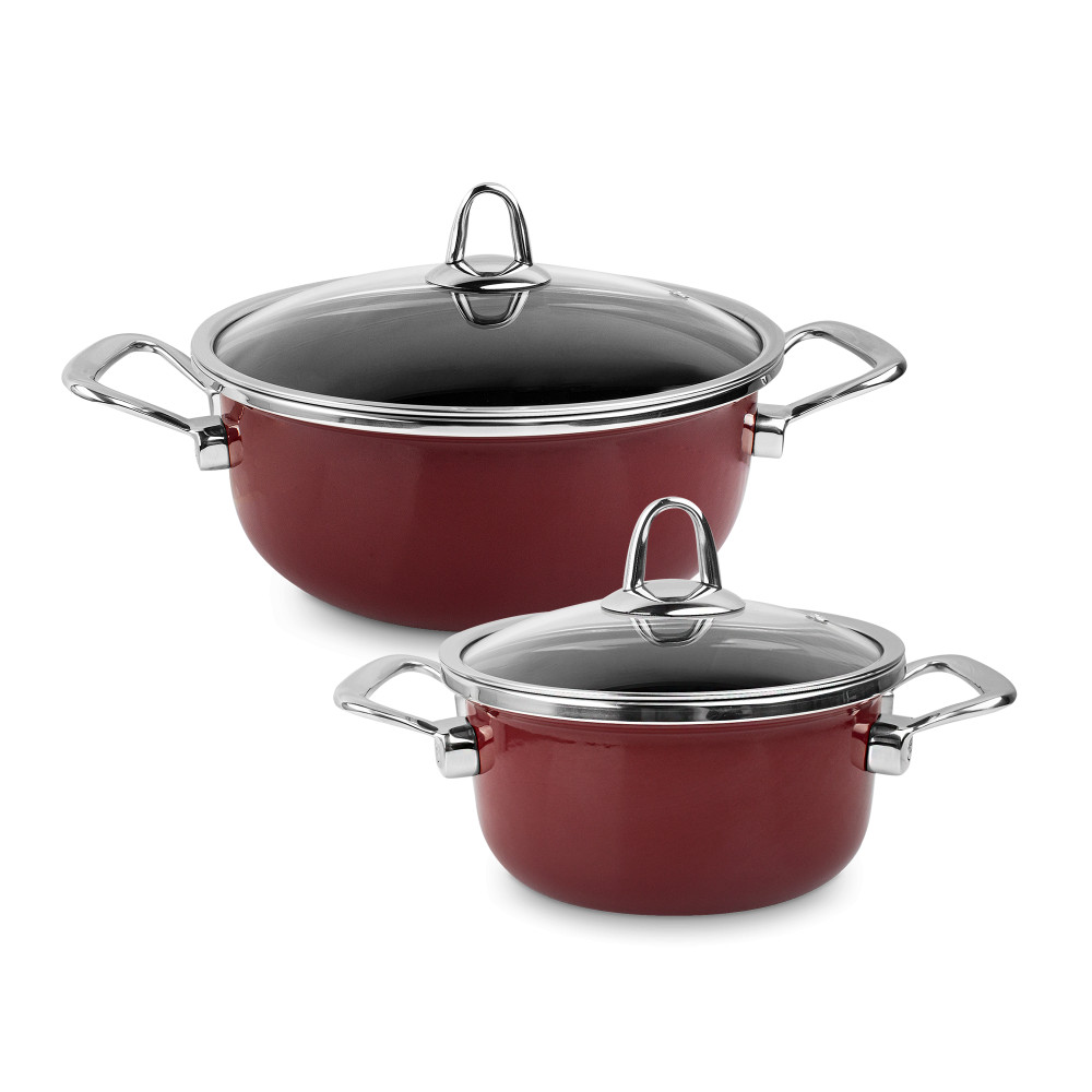 CORE-4 KOCHSTAR, Набор из 2-х эмалированных кастрюль, материал: сталь ...